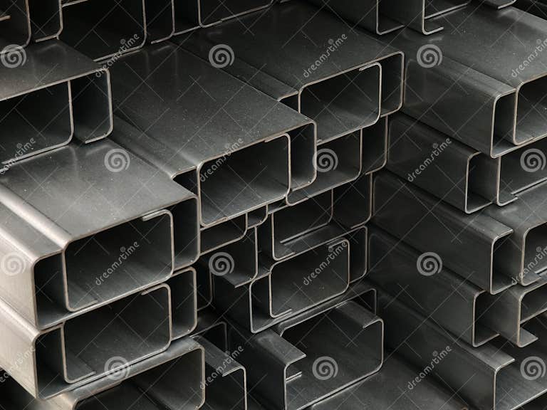 Abstract Background with Stack Numerous Metallic Profile Stock Photo ...