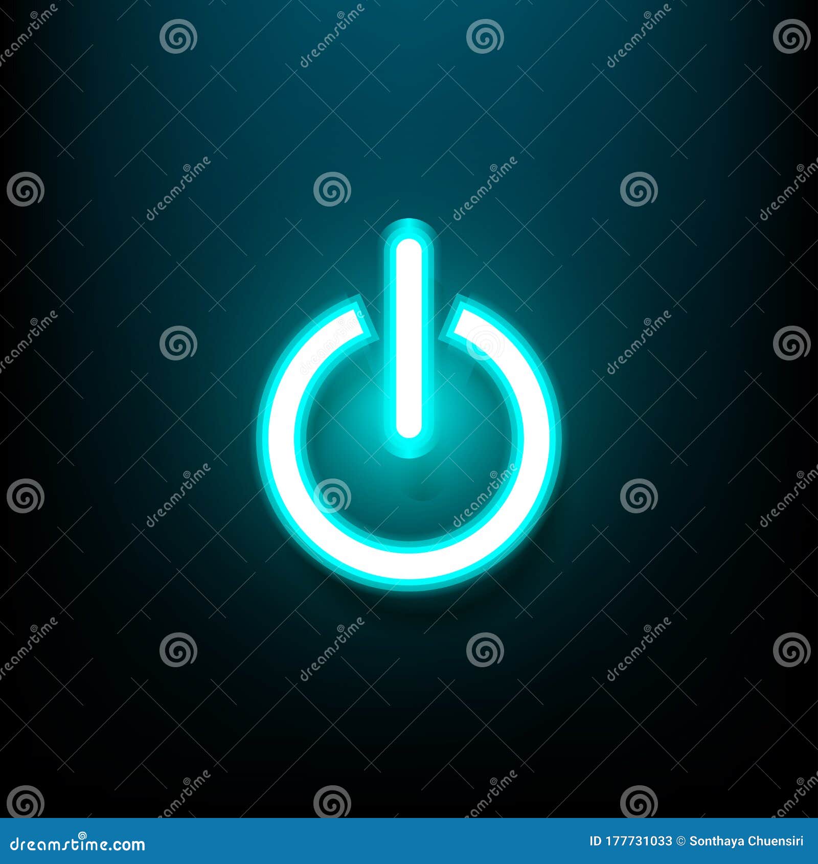 Abstract Background of Start Power Button Neon Light,on/Off Switch ...