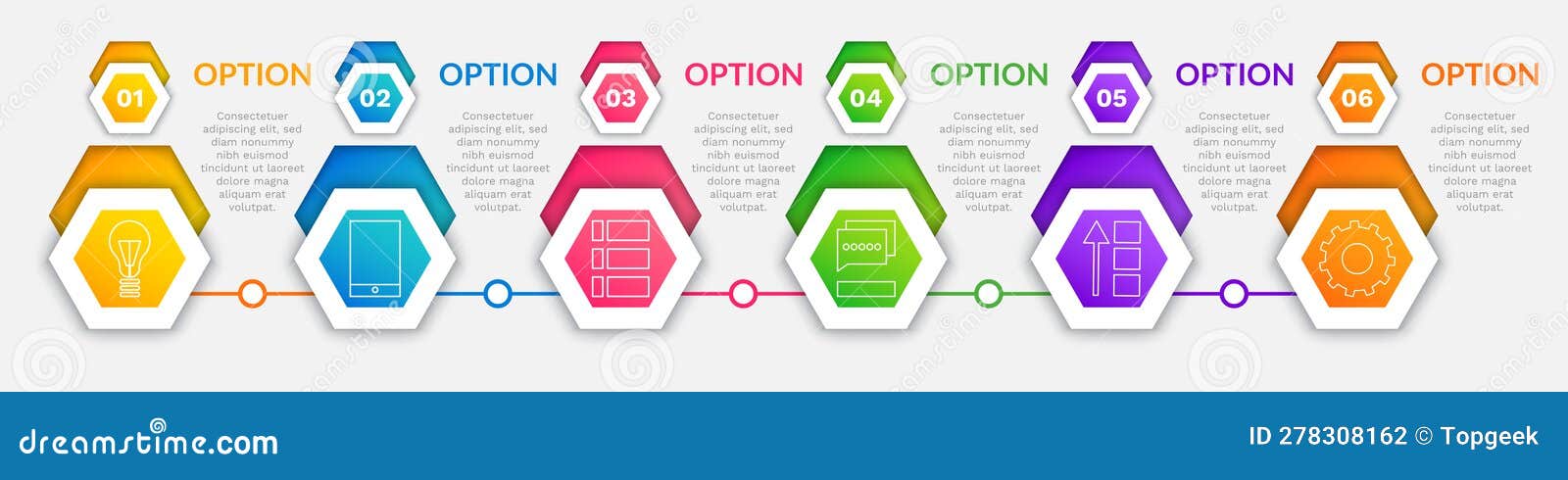 Abstract Background with Steps, Parts, Options, Infographic Template ...