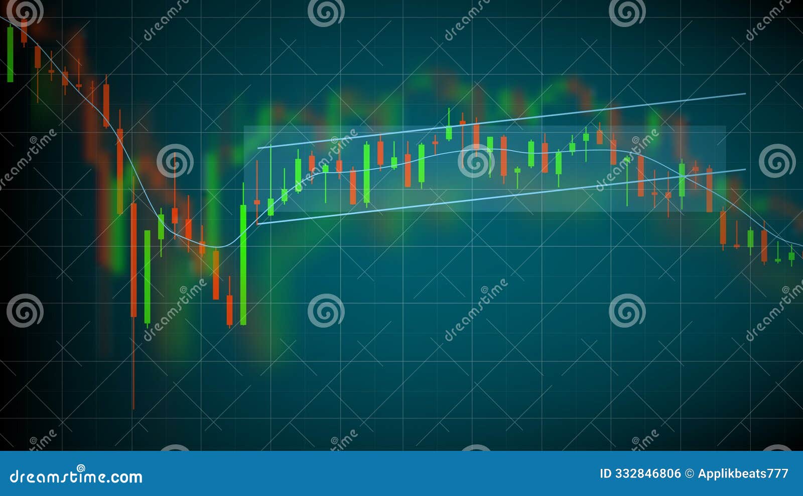 Abstract Background of Stock Market Candle Stick on Graph Chart Black ...