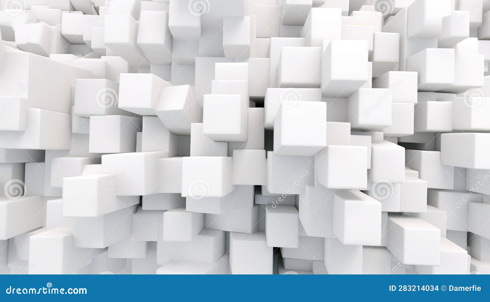 Abstract Background of Stone White Shifted Cubes with Random Offset ...