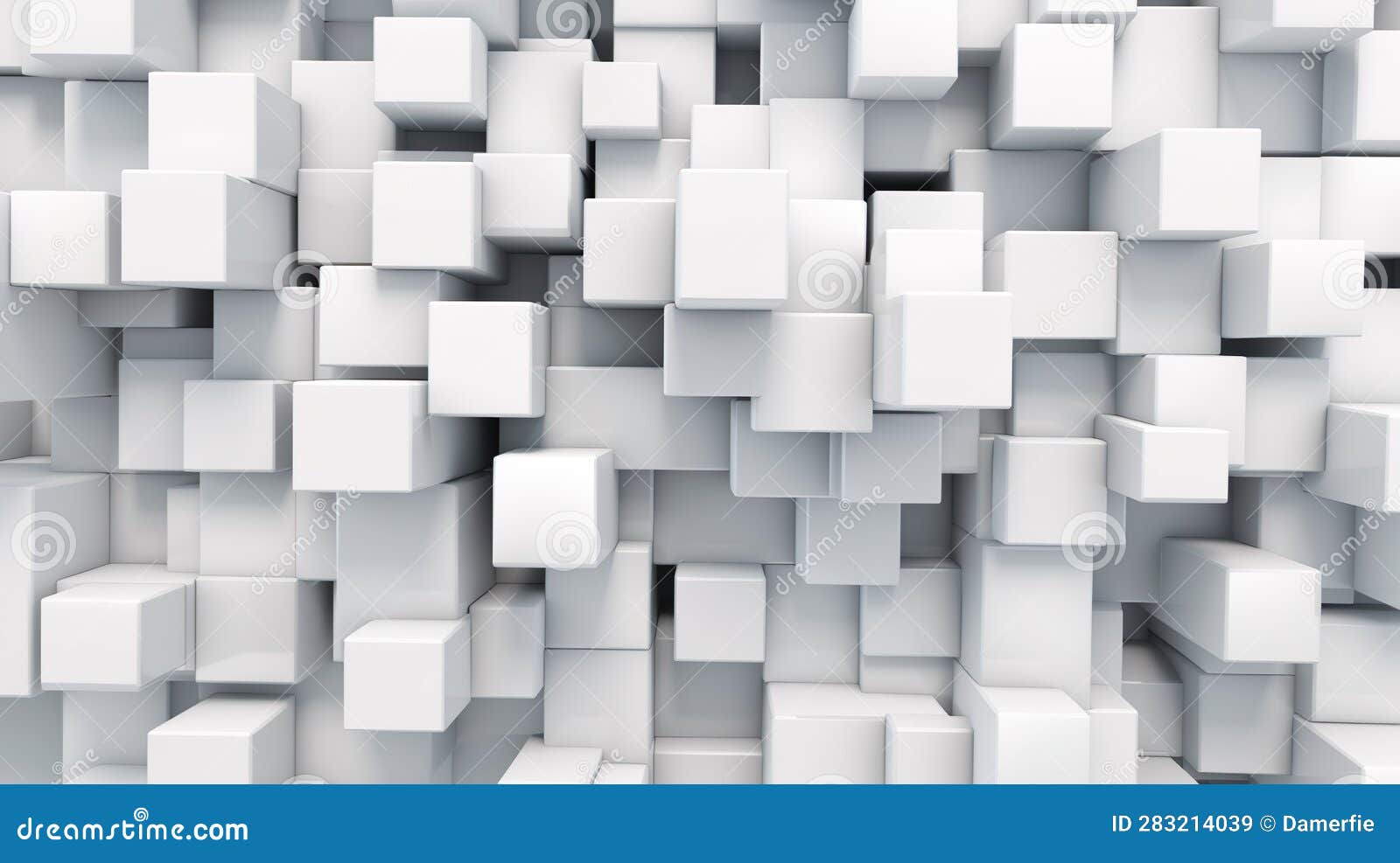 Abstract Background of Stone White Shifted Cubes with Random Offset ...