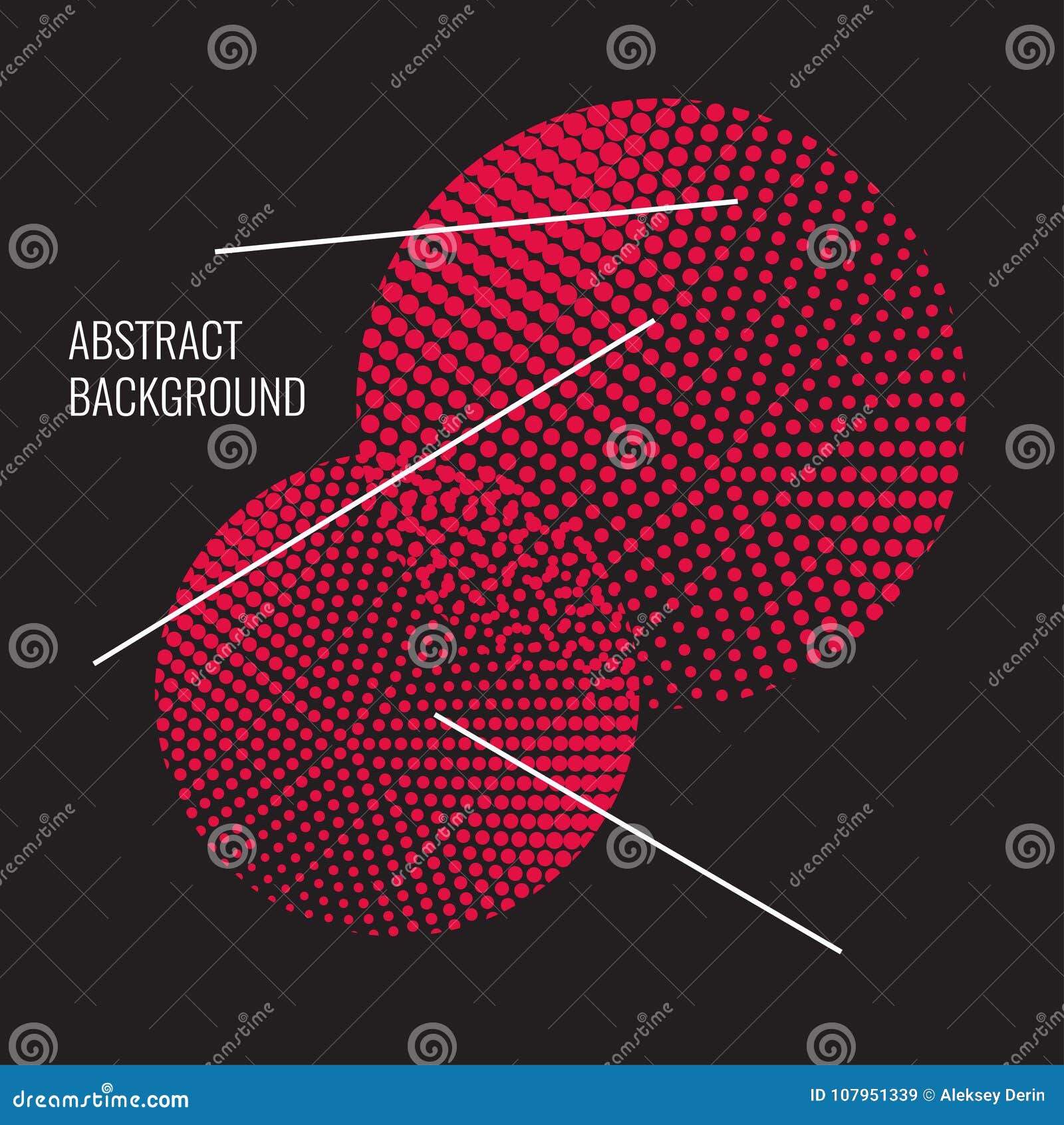 Abstract Background with Straight Lines and Geometric Objects in ...