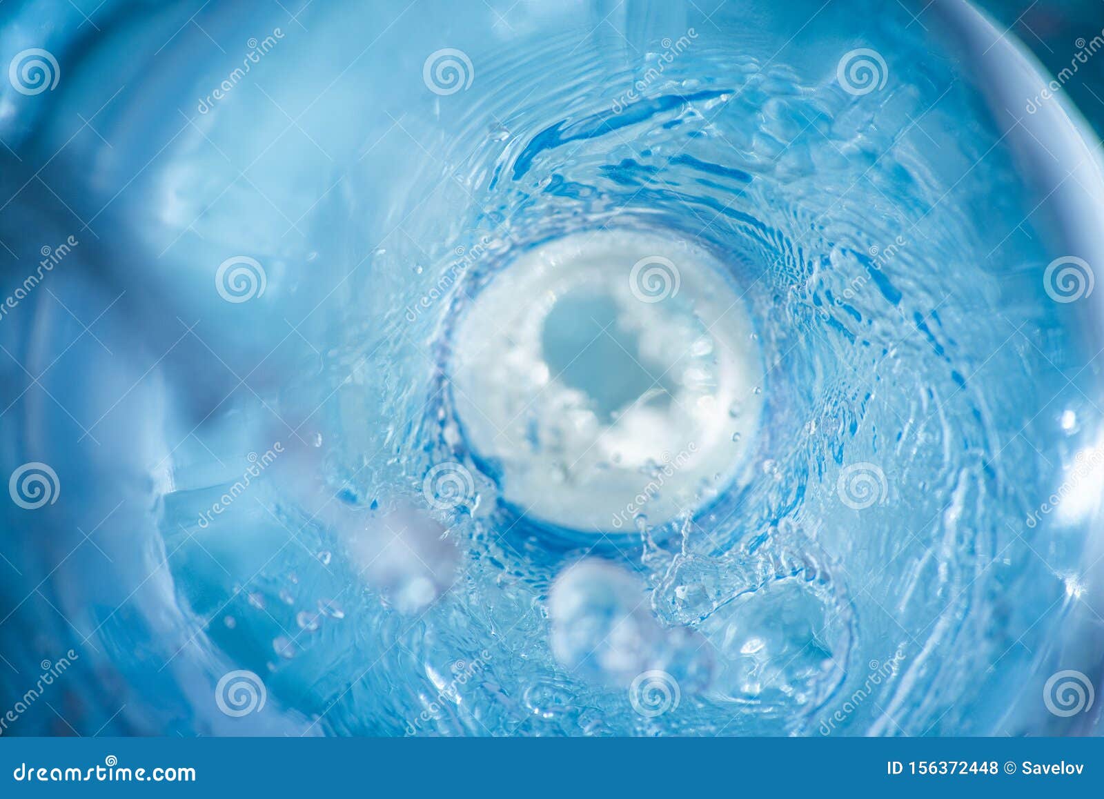 Abstract Background with a Stream of Blue Clear Liquid Stock Photo ...