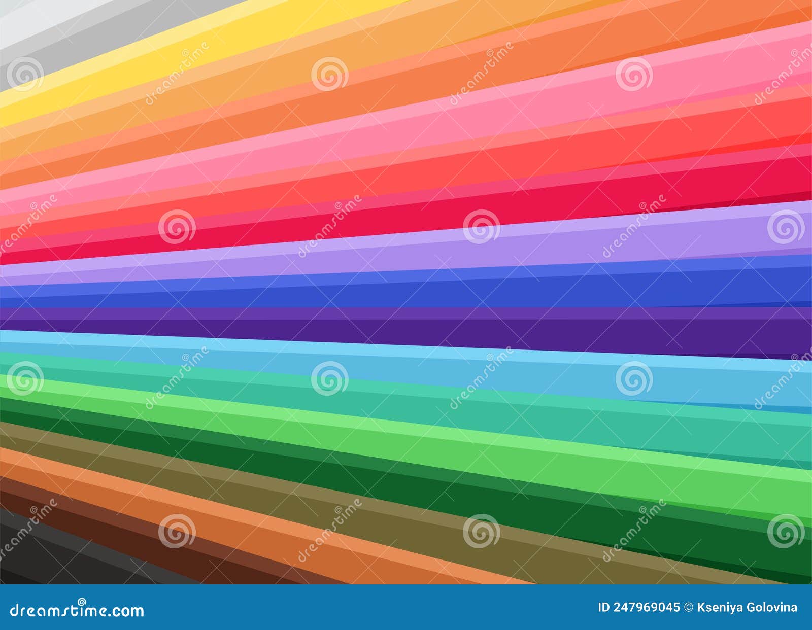 Abstract Background of Stripes of Different Bright Colors, Vector ...