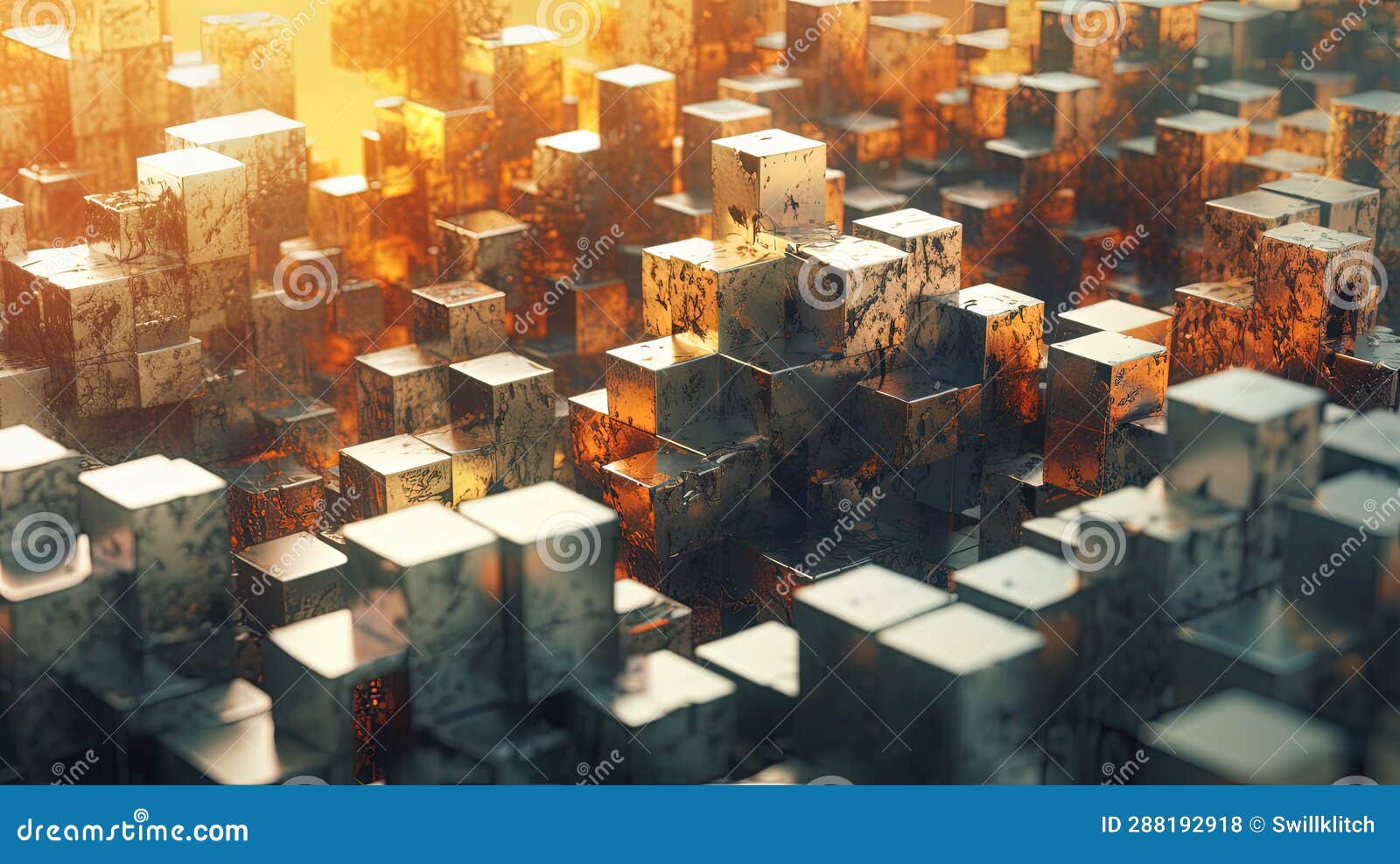 Abstract Background With Structure Of Cubes Colorful Cubes Texture For