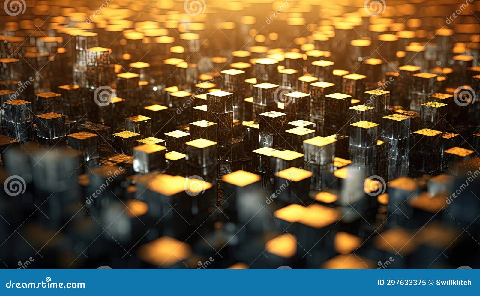 Abstract Background With Structure Of Cubes Colorful Cubes Texture For
