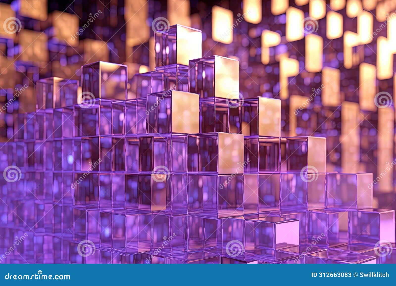 Abstract Background with Structure of Cubes. Colorful Cubes Texture for ...