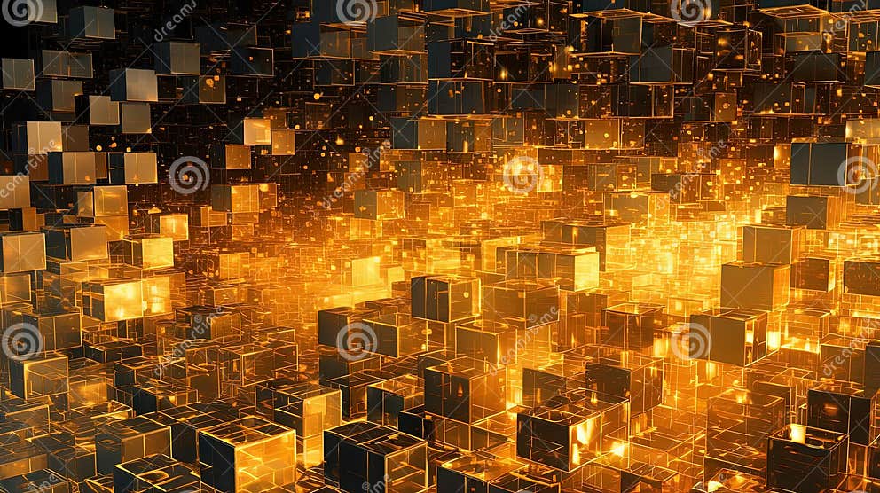 Abstract Background with Structure of Cubes. Colorful Cubes Texture for ...