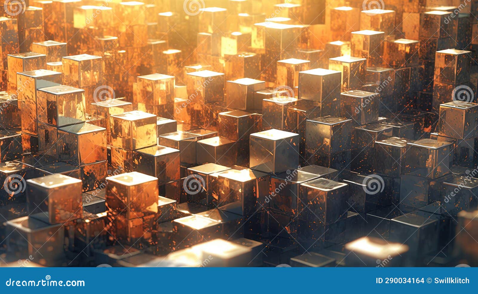 Abstract Background with Structure of Cubes. Colorful Cubes Texture for ...