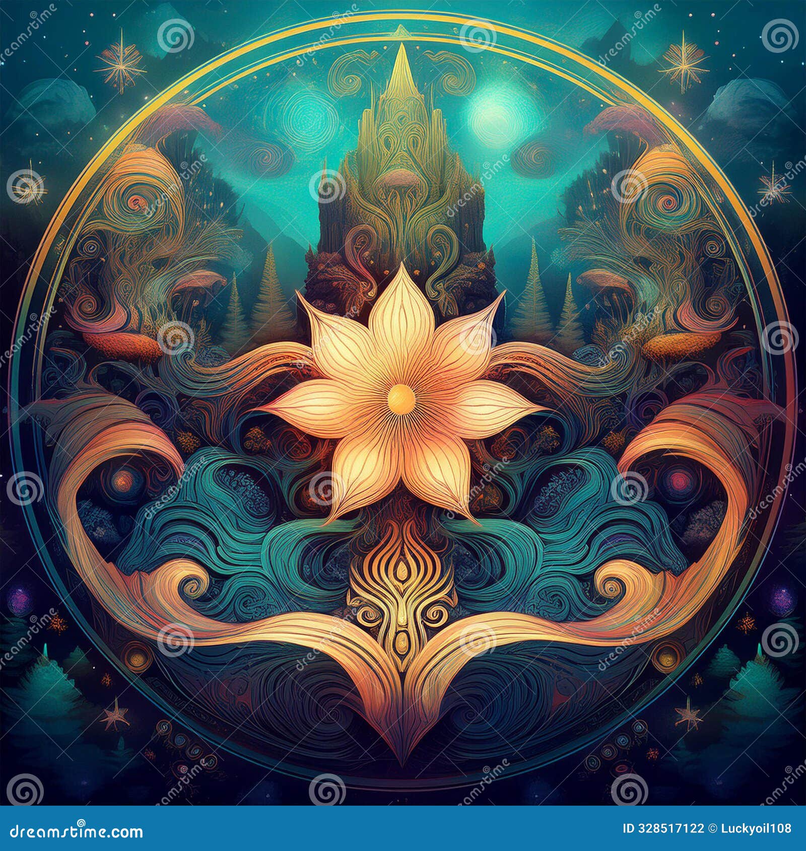 Abstract Background Stye Fantasy Stock Illustration - Illustration of ...