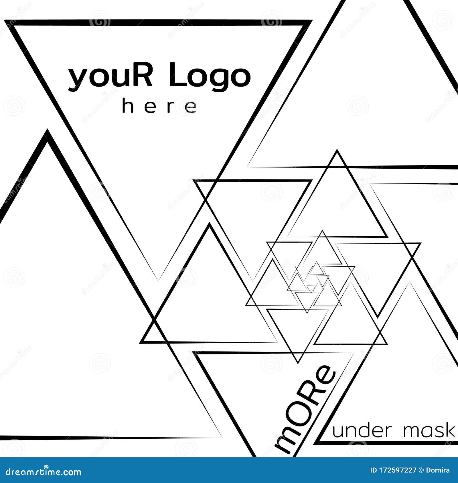 Abstract Background with Stylized Triangles for Cover or Logo Design ...