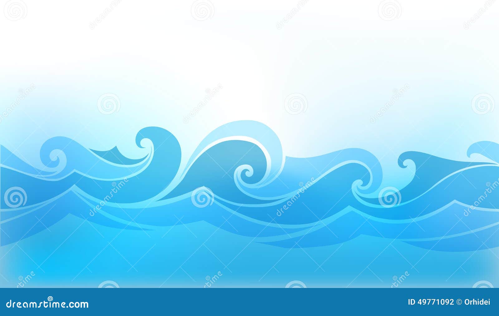 Stylized Wave Logo. Ocean And Sea Water Graphics Flowing Wave Swimming ...