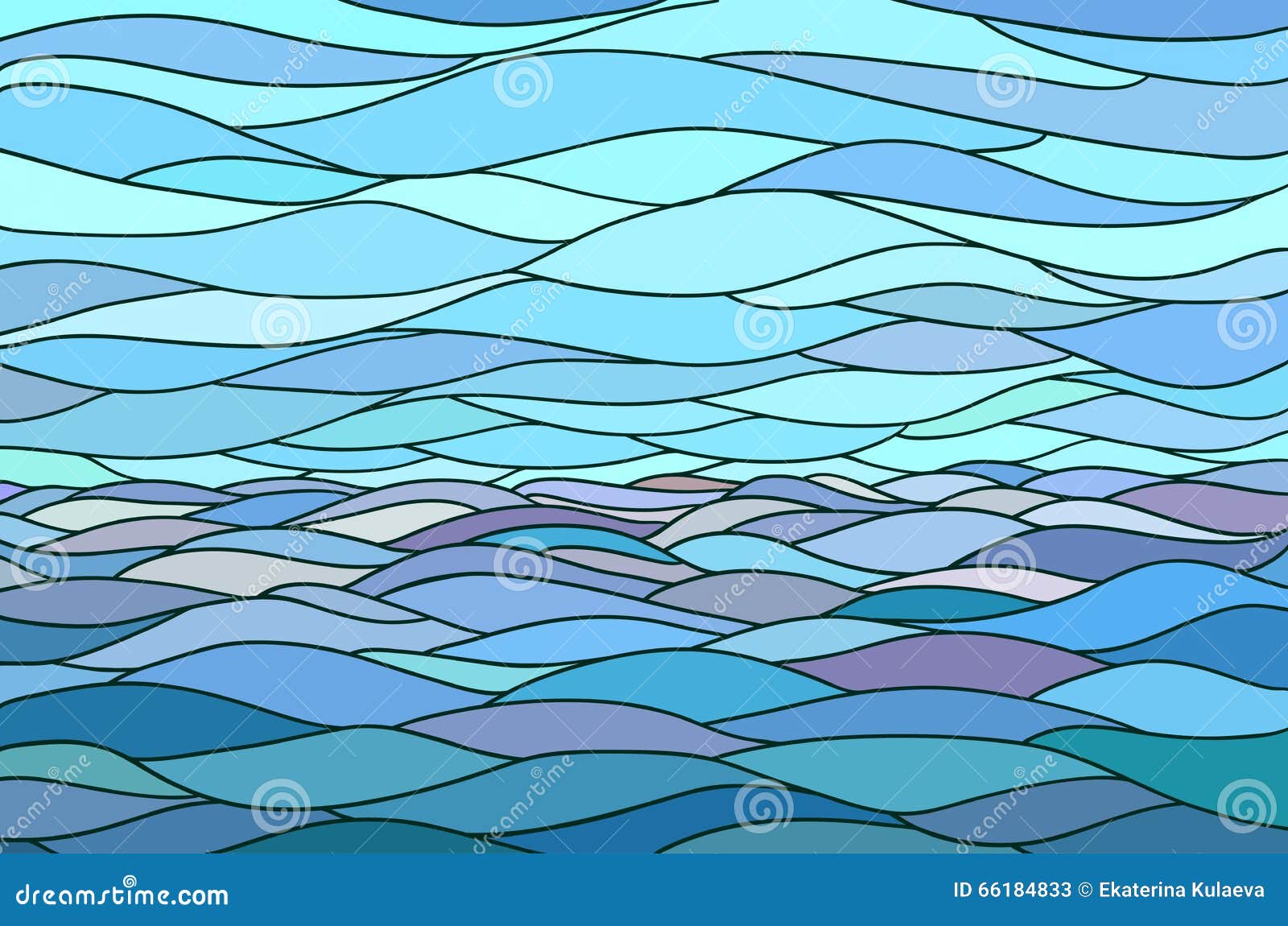 Abstract Background with Stylized Wave and Sky Stock Vector ...