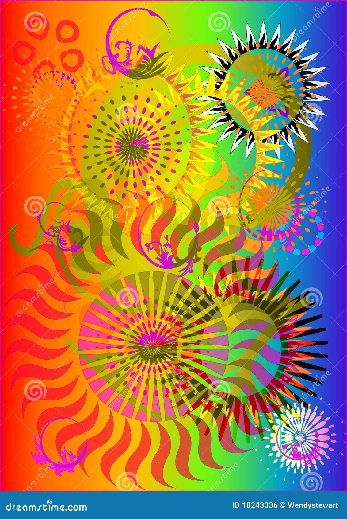 Abstract Background with Sun Stock Illustration - Illustration of shine ...