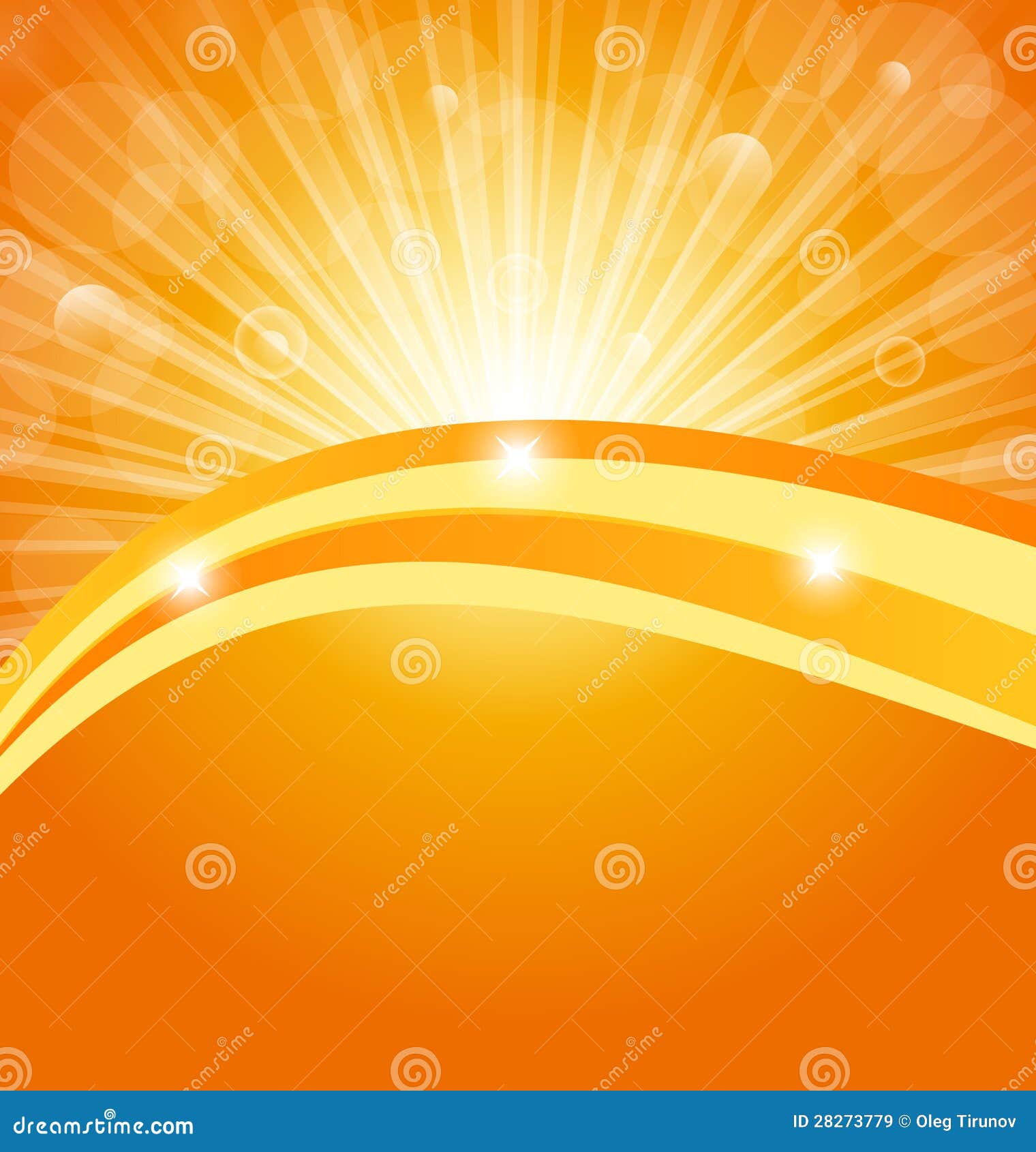 Abstract Background With Sun Light Rays Stock Vector Illustration Of