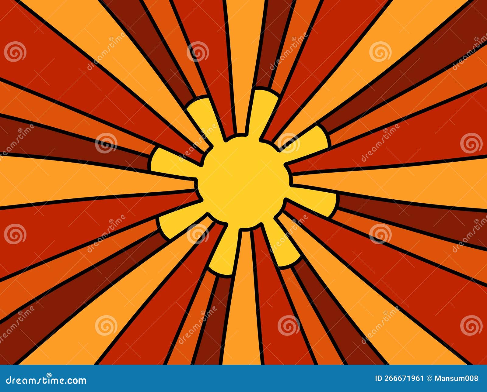 Abstract Background with Sun Rays Stock Illustration - Illustration of ...