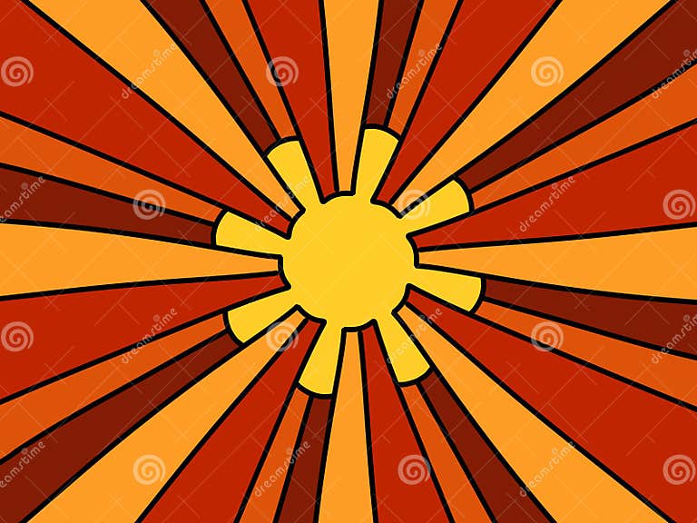 Abstract Background with Sun Rays Stock Illustration - Illustration of ...