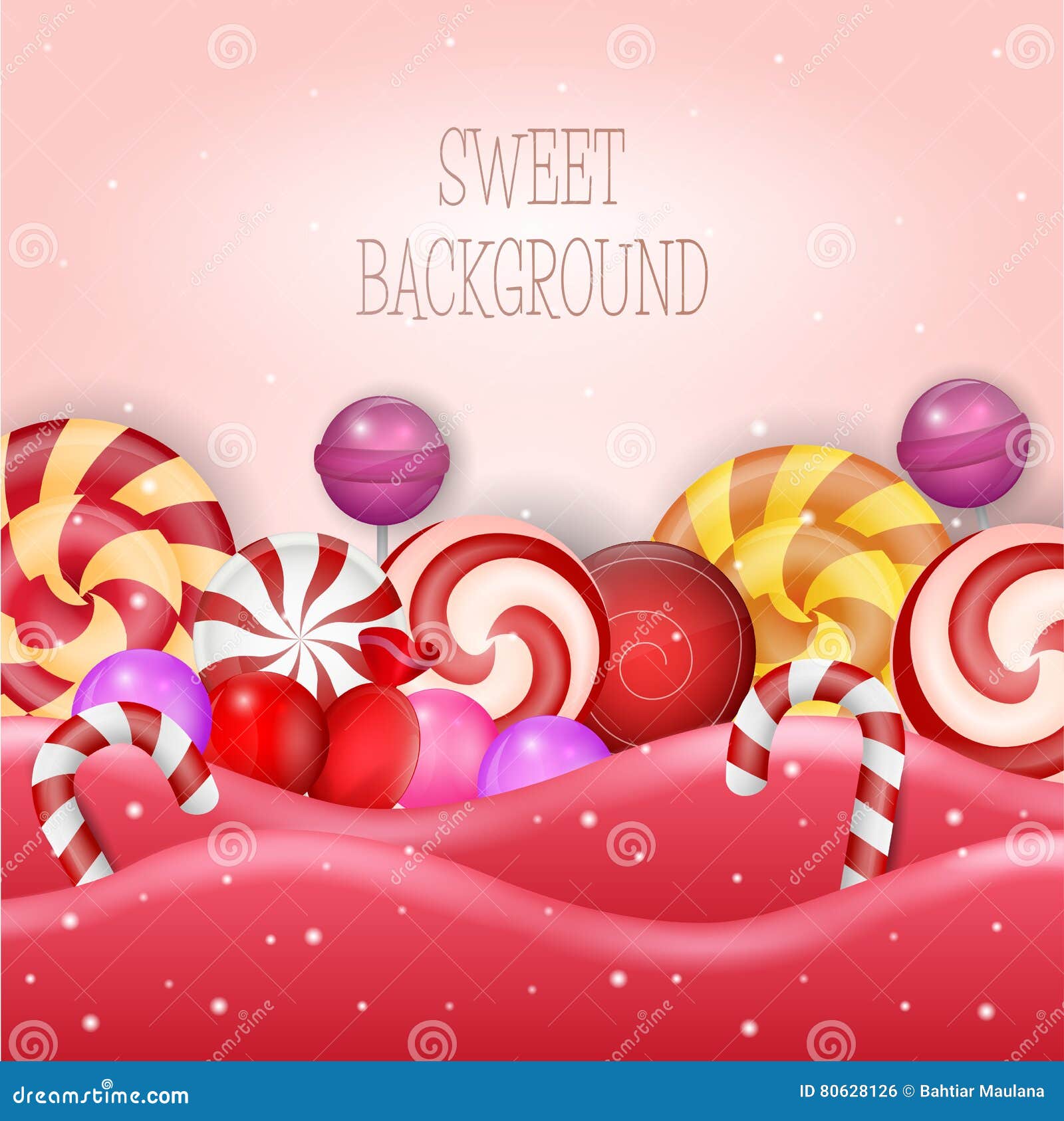 Abstract Background with Sweet Candy Stock Vector - Illustration of ...