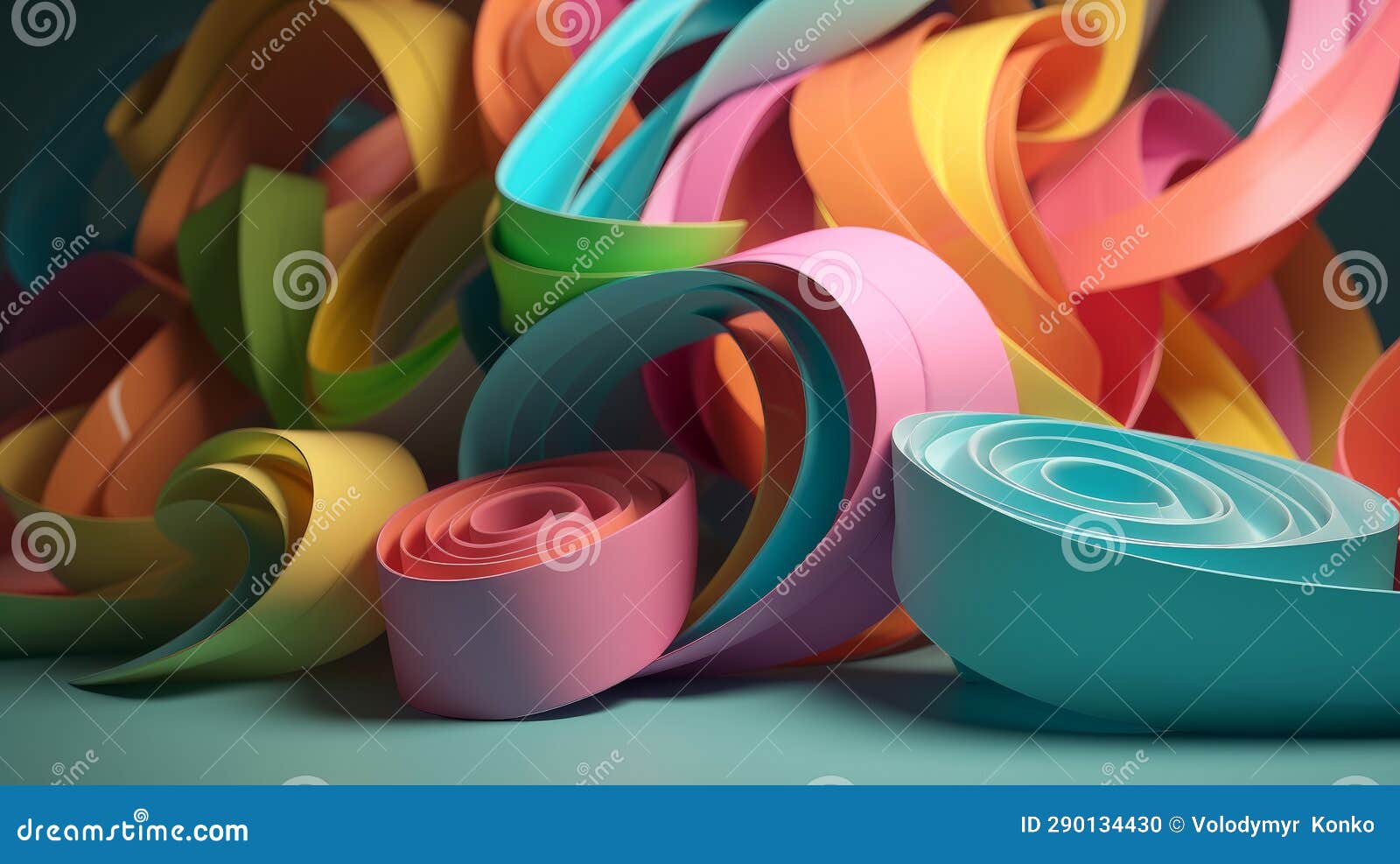 Abstract Background with Swirl Paper Design. Generative Ai Stock Photo ...