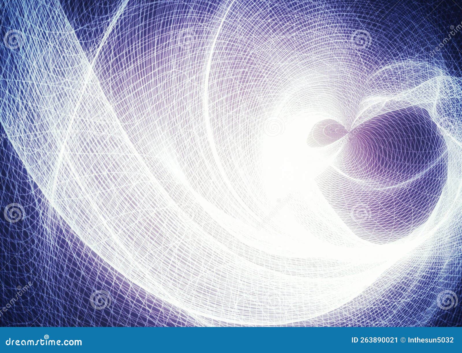 Abstract Background with Swirling Blue Light Waves Stock Illustration ...