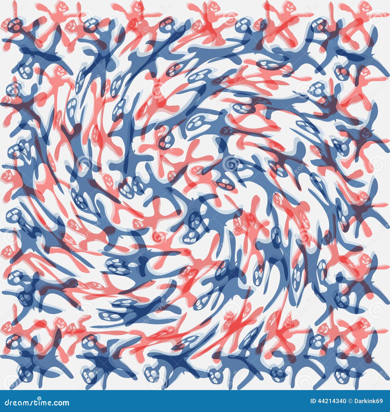 Abstract Background of Swirling Figures of People in the Vortex Stock ...