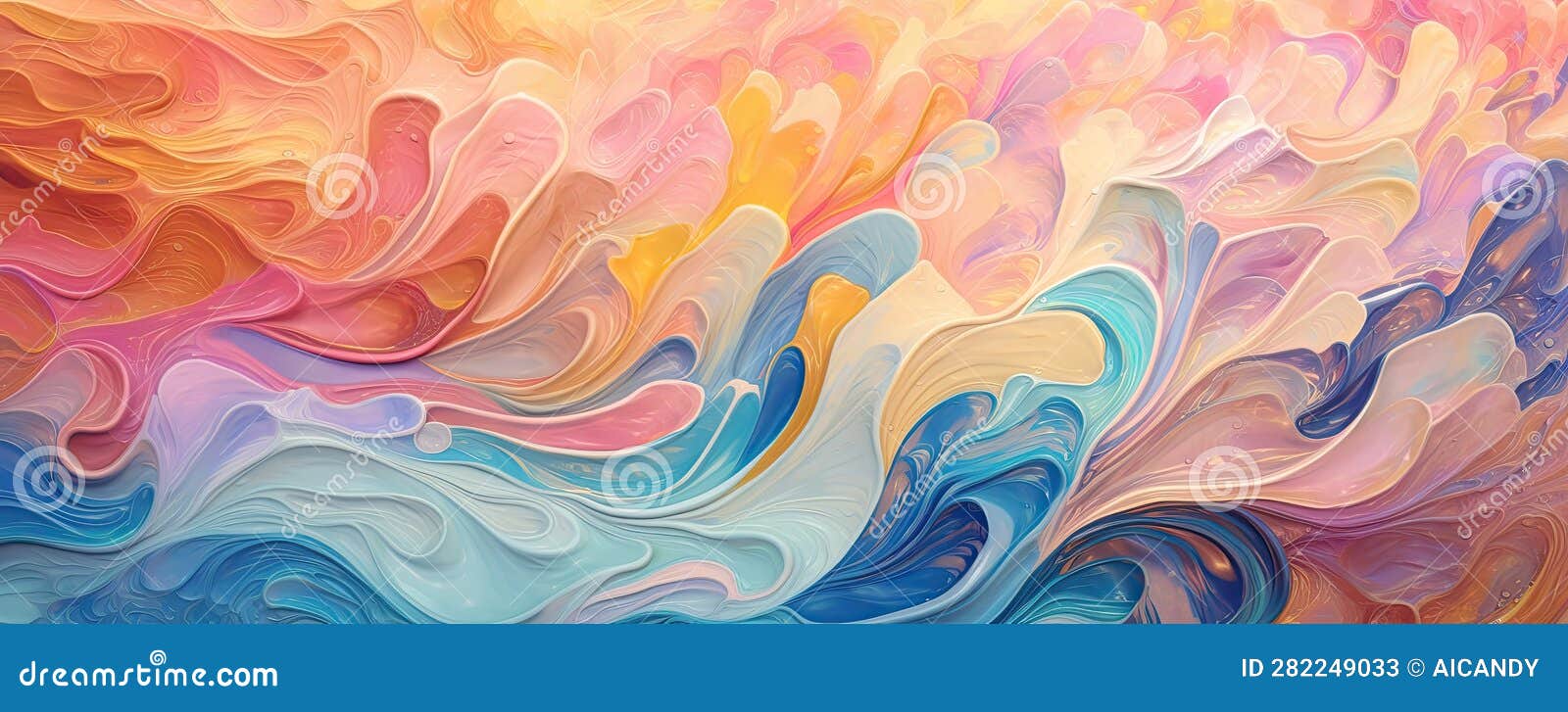 Abstract Background with Swirling Waves and Fluid Forms, Representing ...