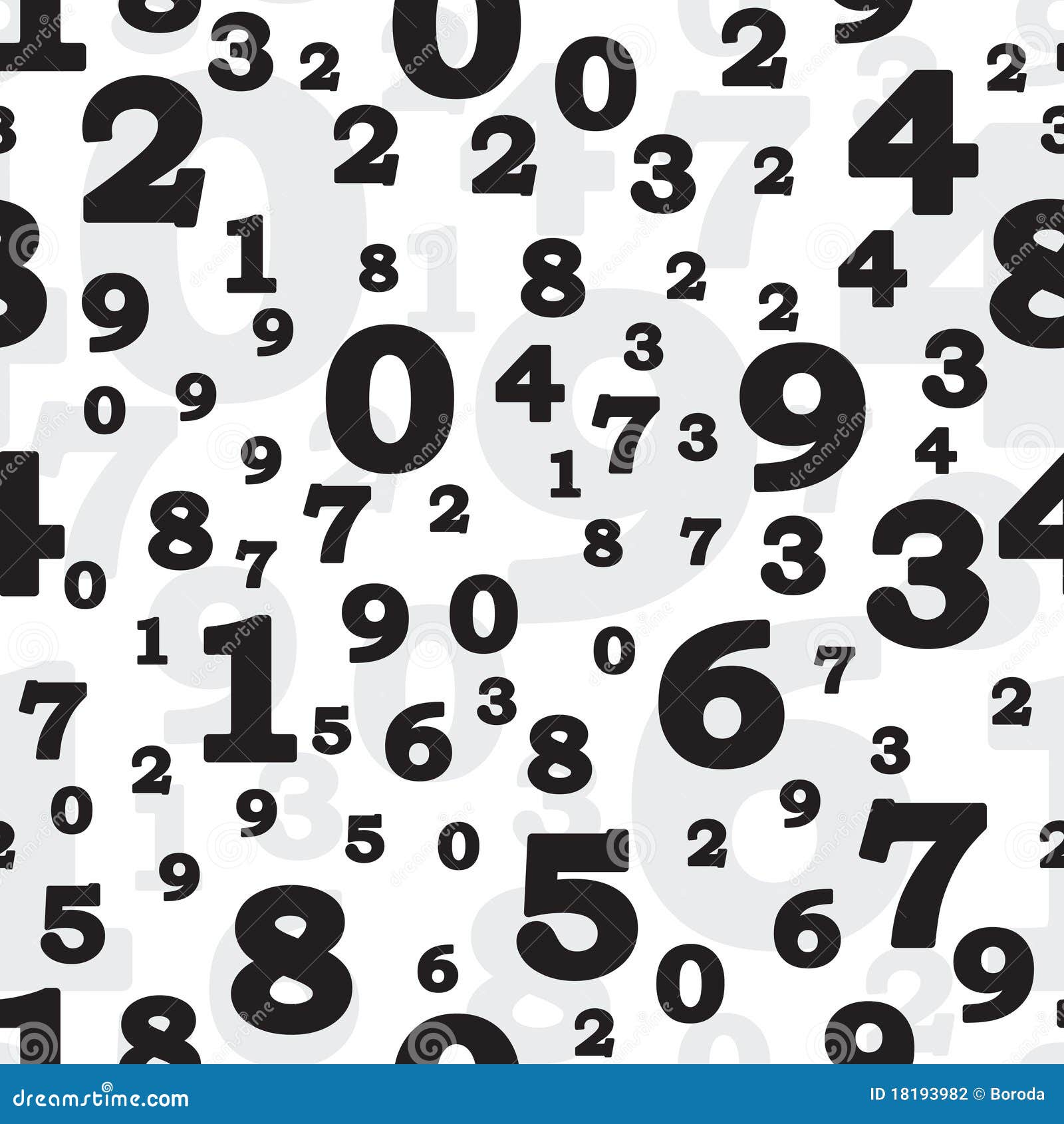 Abstract Background with Symbols of Digits Stock Vector - Illustration ...