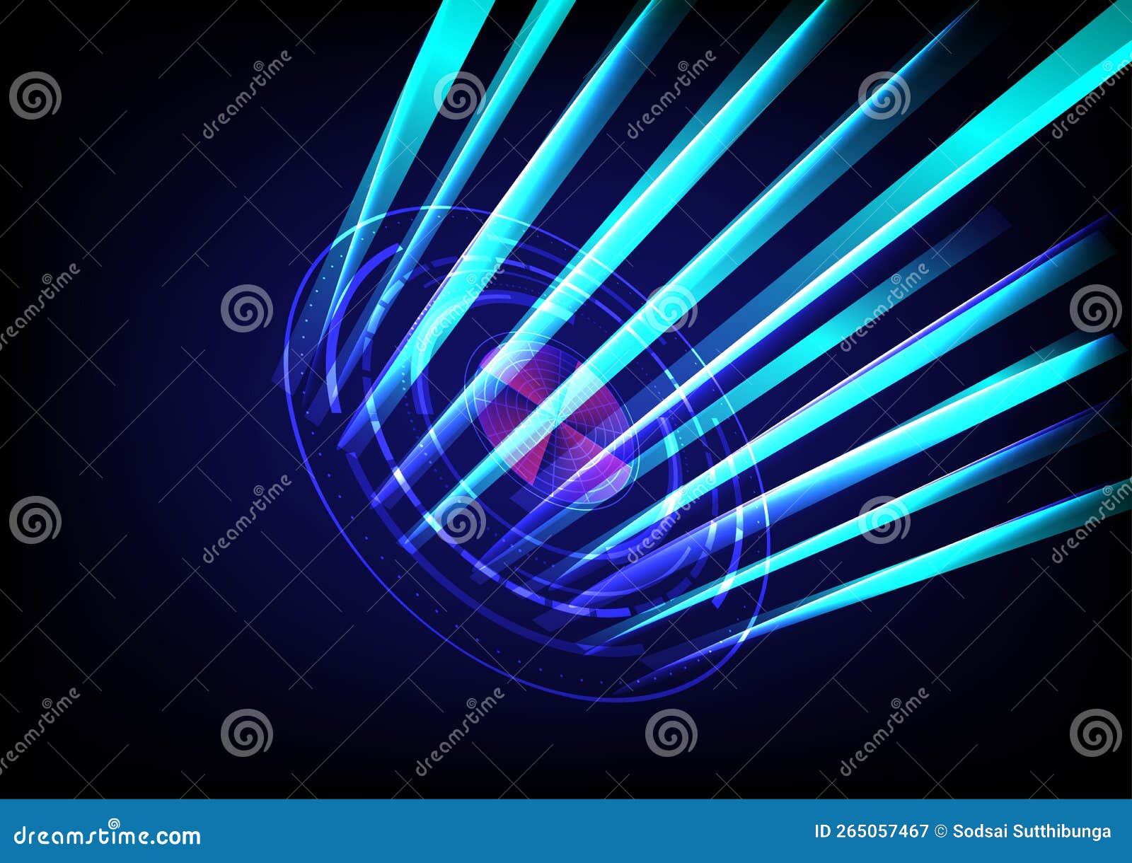 Abstract Background Tech Circle Digital Network Communication Telecoms ...