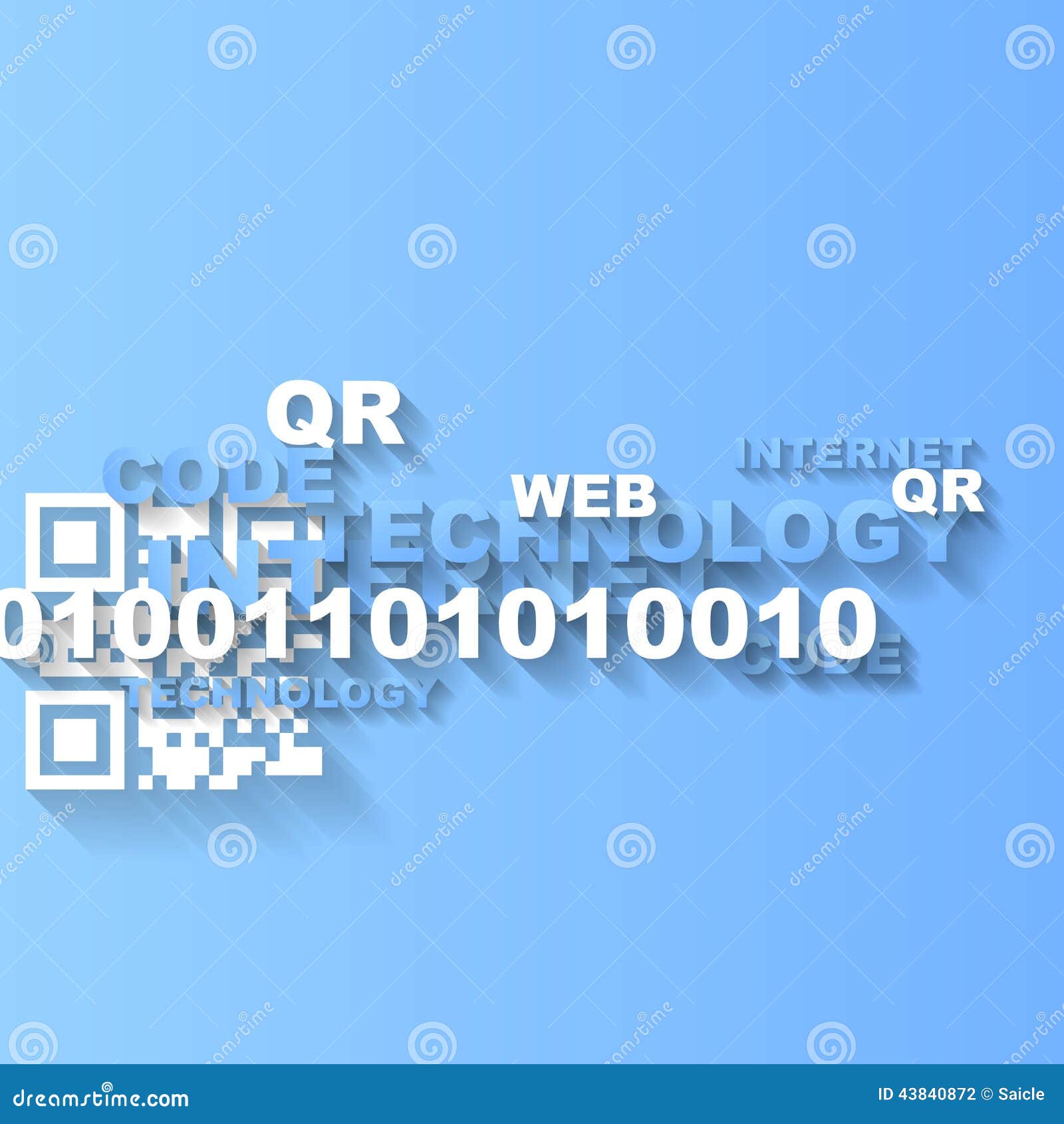 Abstract Background with Tech Words Stock Vector - Illustration of ...