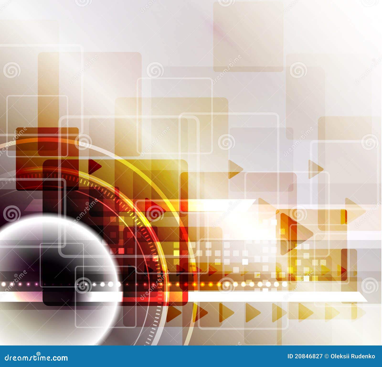 Abstract Background in Techno Style Stock Vector - Illustration of idea ...