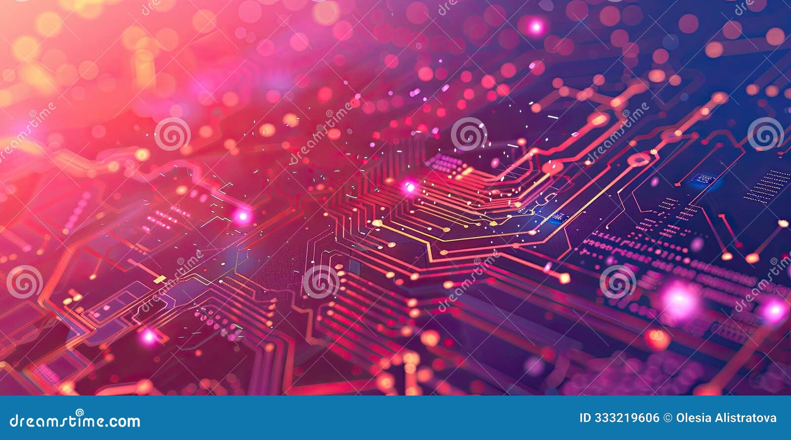 Abstract Background with Technology Circuit Board Texture Electronic ...