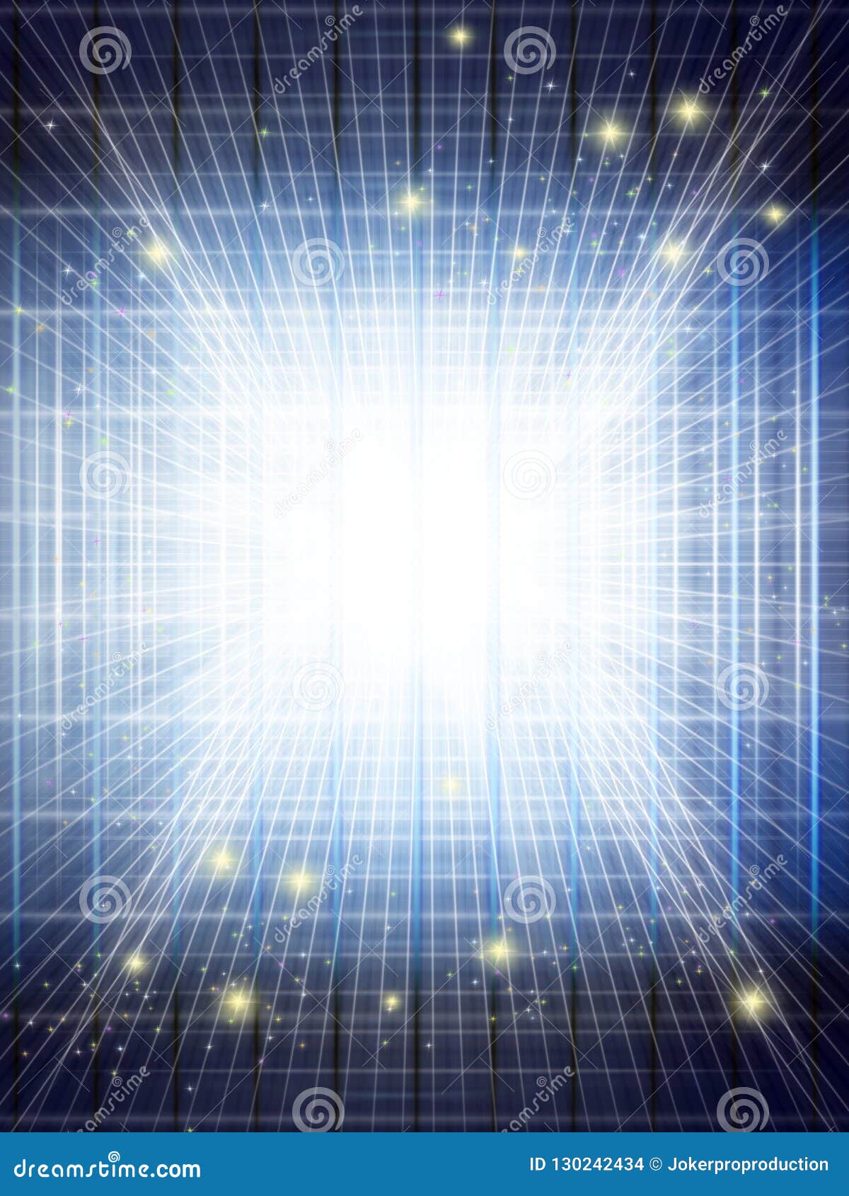 Abstract Background of Technology Concept with Glowing Structural Blue ...