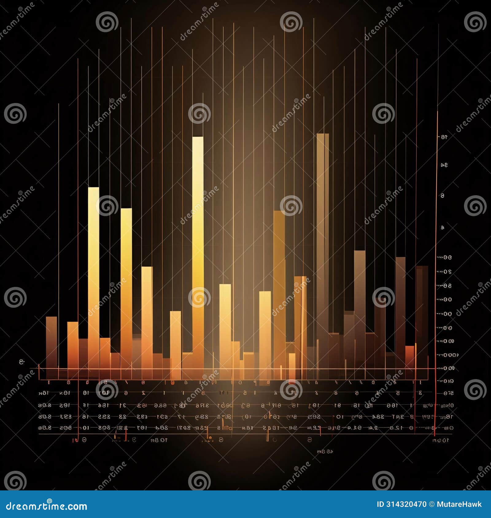 Abstract Background with Technology Graphs and Charts. Vector ...