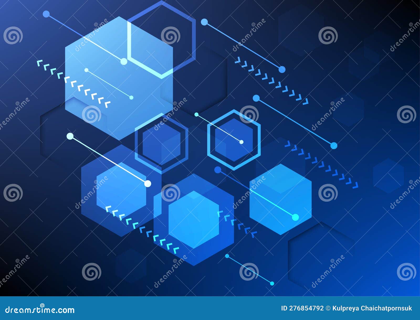 Abstract Background Technology Hexagon Conveys the Internals of the ...