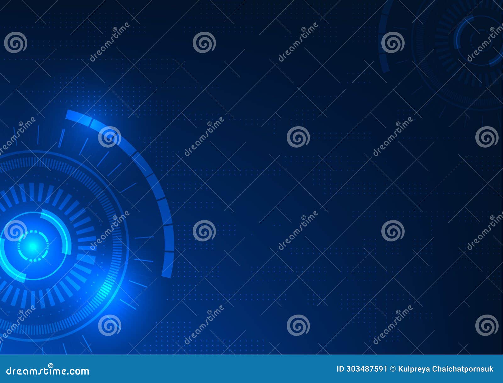 Abstract Background Technology, High Tech Technology Circle with ...