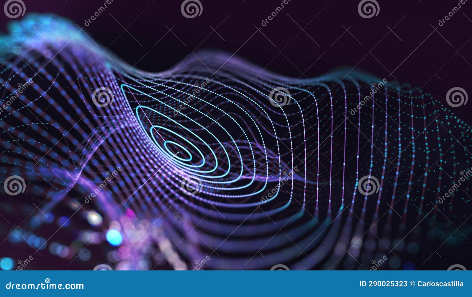 Abstract Background of Technology, Science and Cloud Computer Stock Illustration - Illustration ...