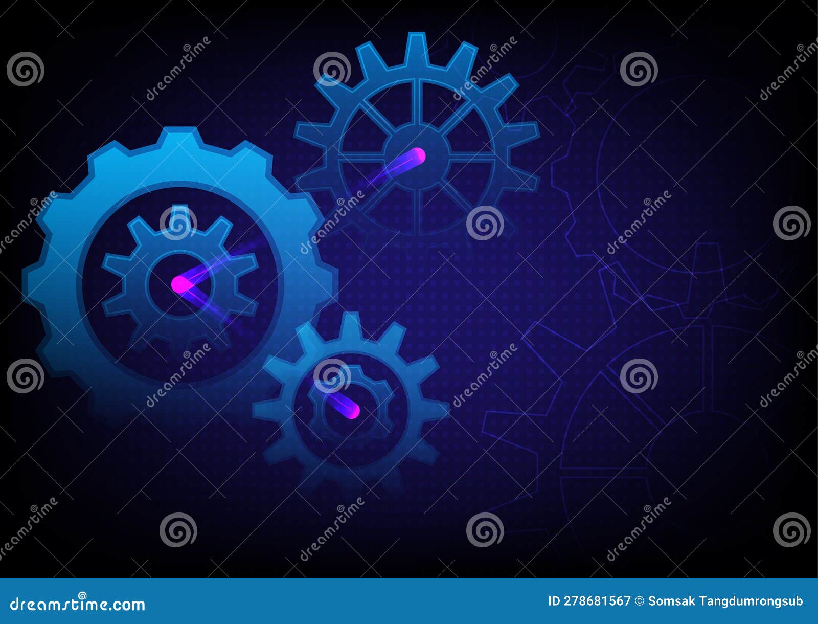 Abstract Background Technology Three Cogs the Pink Beam Connects the ...
