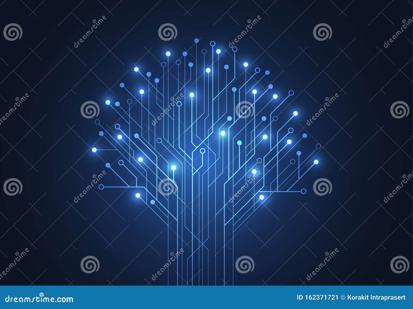 Abstract Background with Technology Tree Circuit Board Texture Stock ...