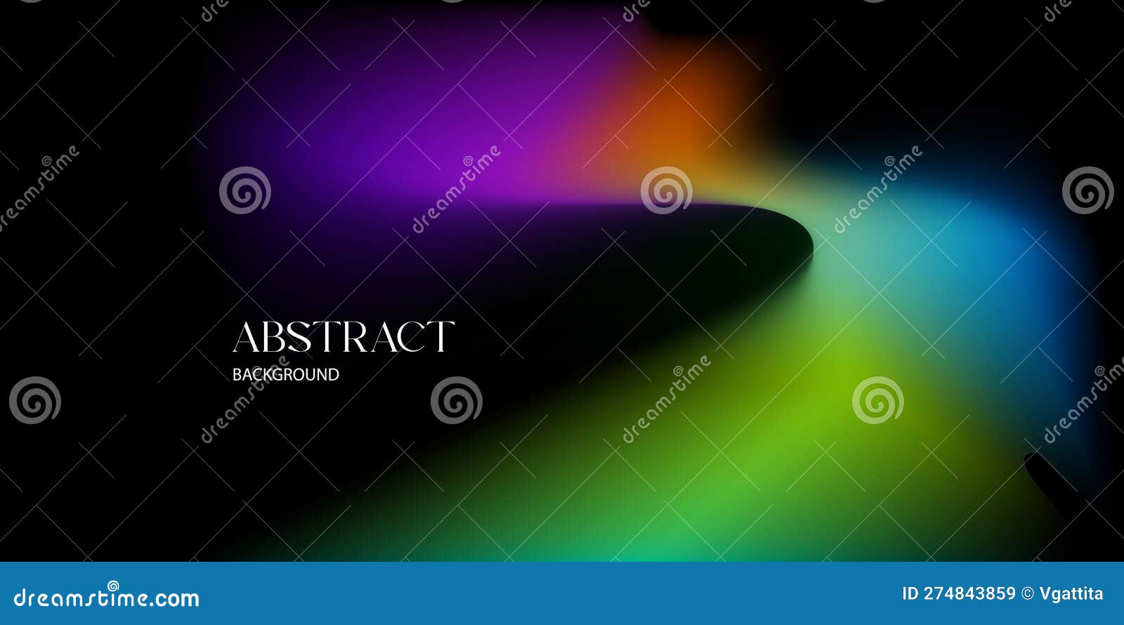 Abstract Background Template Dark Design with Neon Color Gradient ...