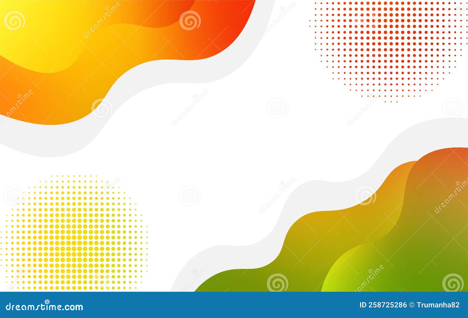 Vector Abstract Fluid Style Background with Simple Green, Orange and ...