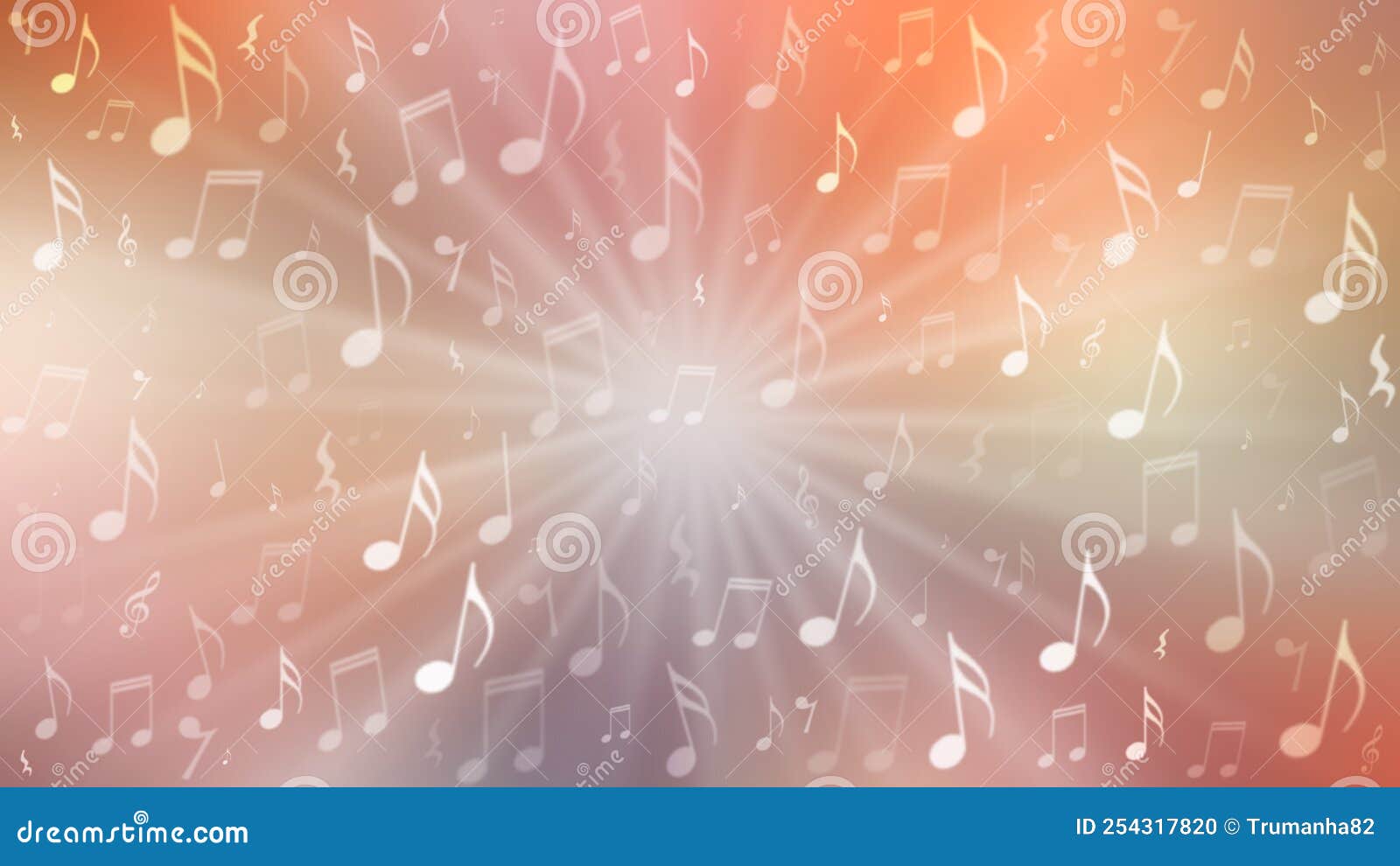 Vector Abstract Bright Light Beams and Music Notes Blast in Colorful ...