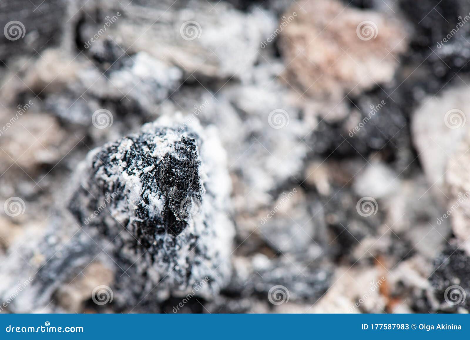 Abstract Background Texture of Burnt Ash. Coals in an Extinct Fire ...