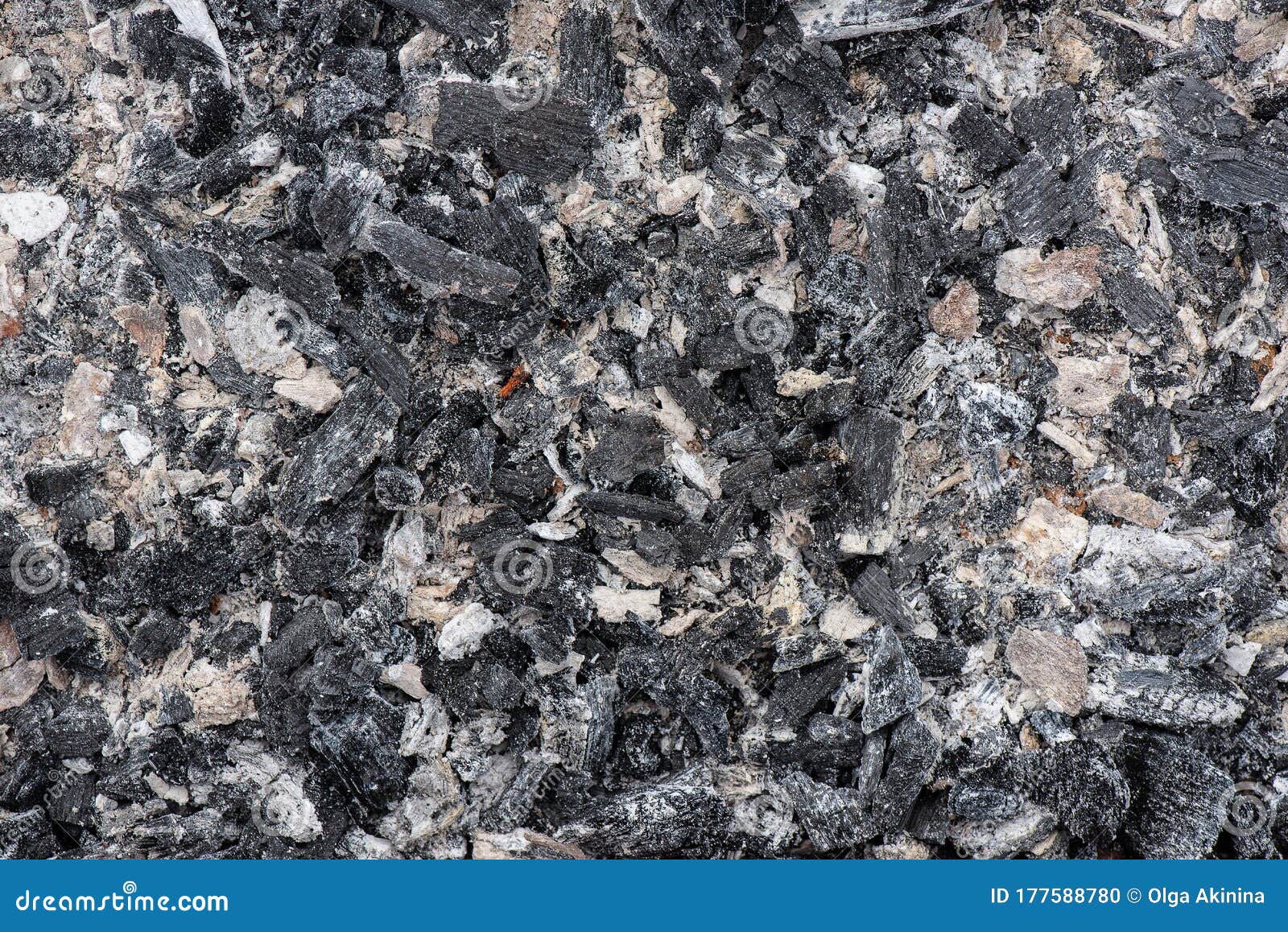 Abstract Background Texture of Burnt Ash. Coals in an Extinct Fire ...