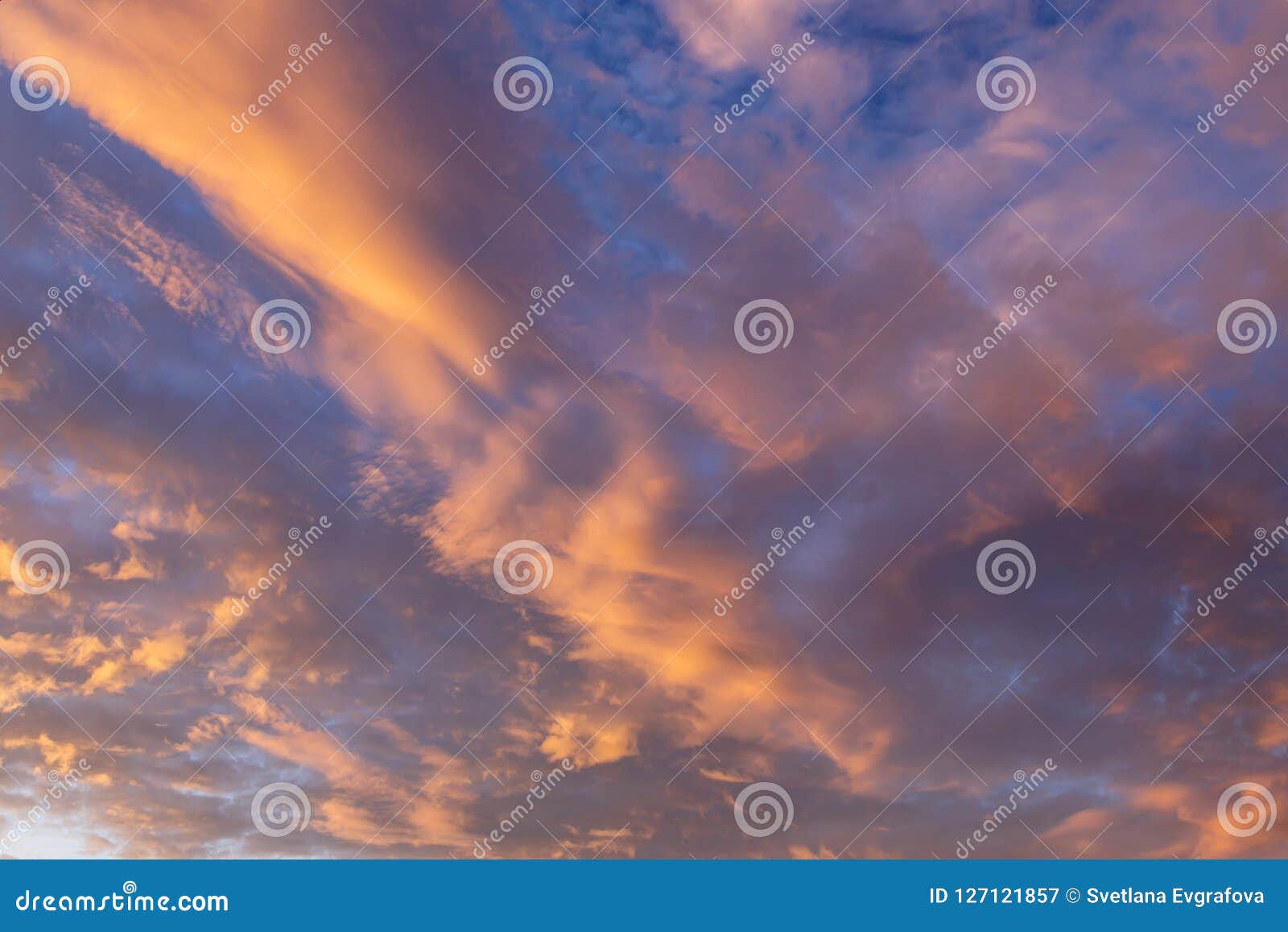 Abstract Background with a Texture of Clouds at Sunset. Heavenly Stock ...