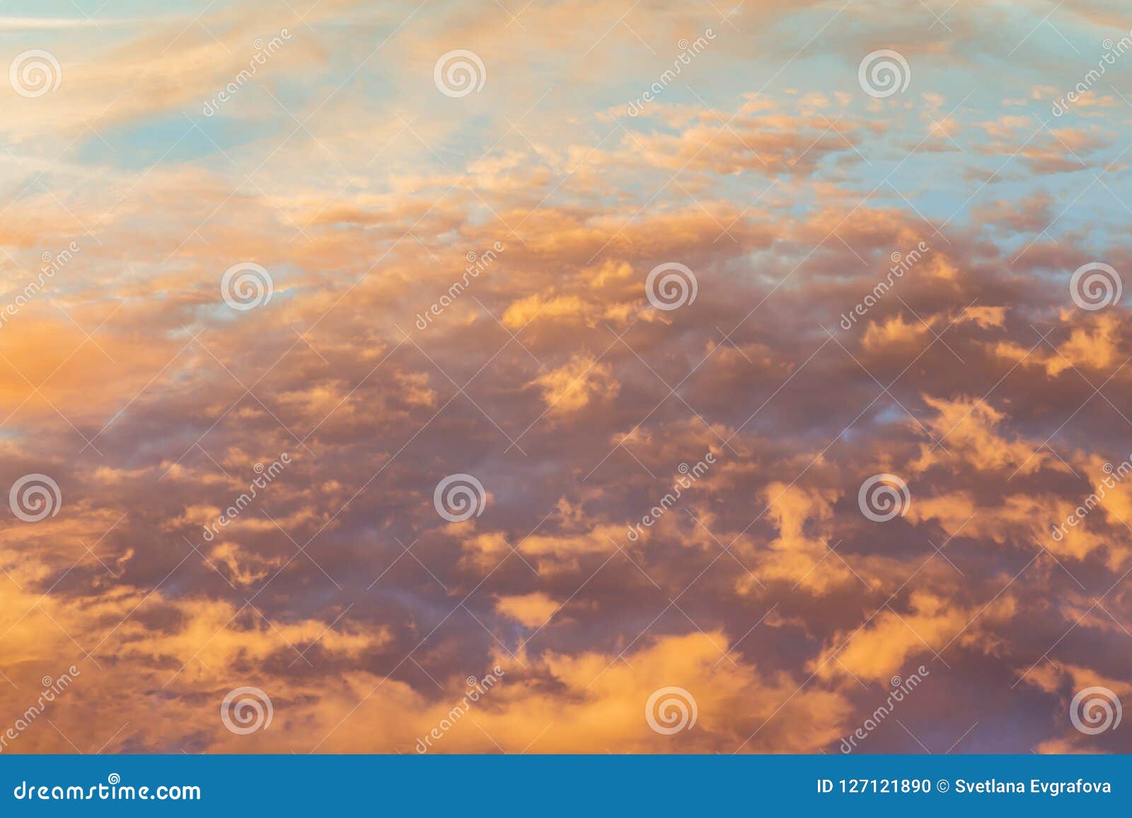 Abstract Background with a Texture of Clouds at Sunset. Heavenly Stock ...
