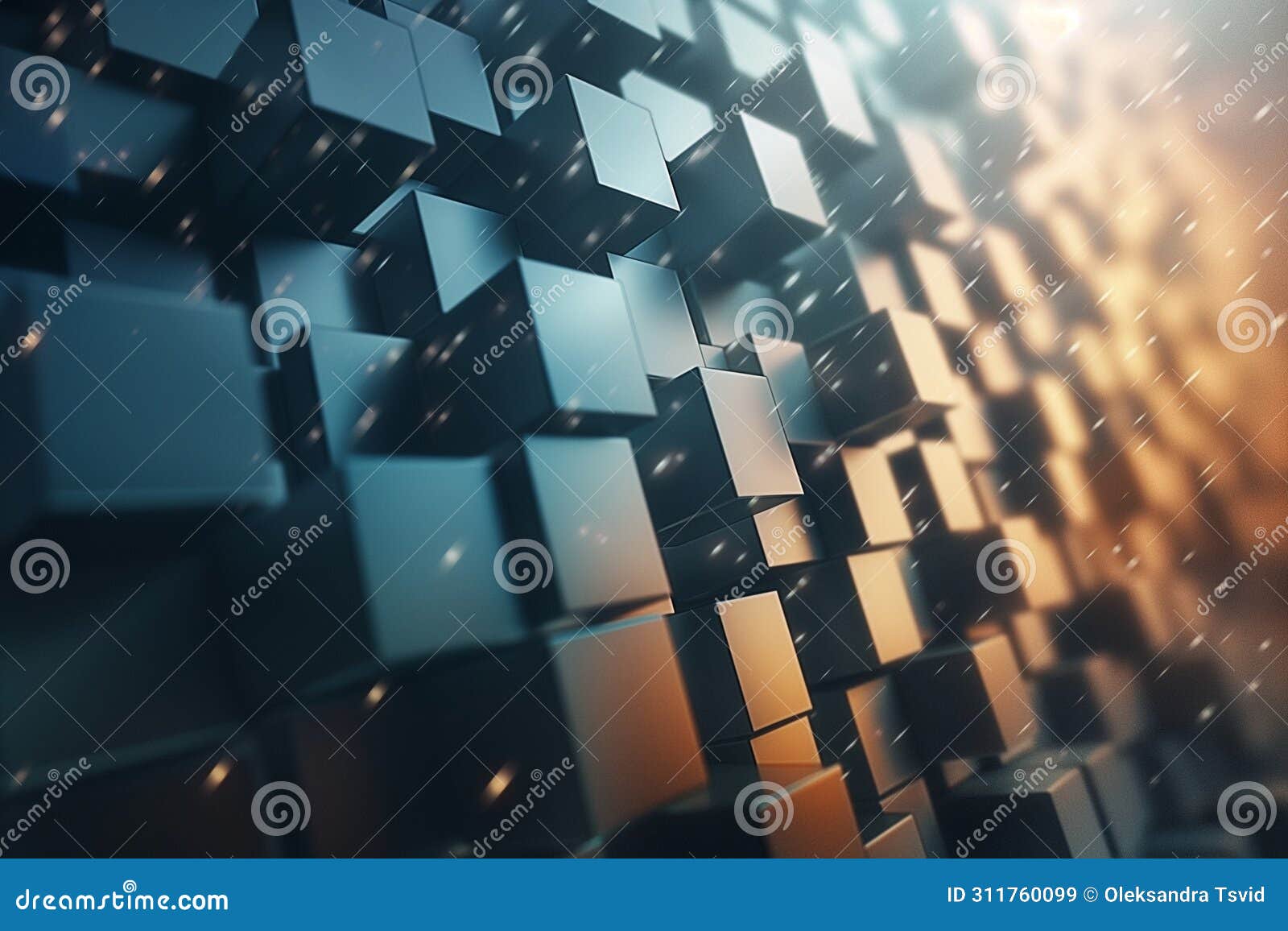 Abstract Background Texture Cubes in 3d Space, Simple Graphs, Deep Glow ...