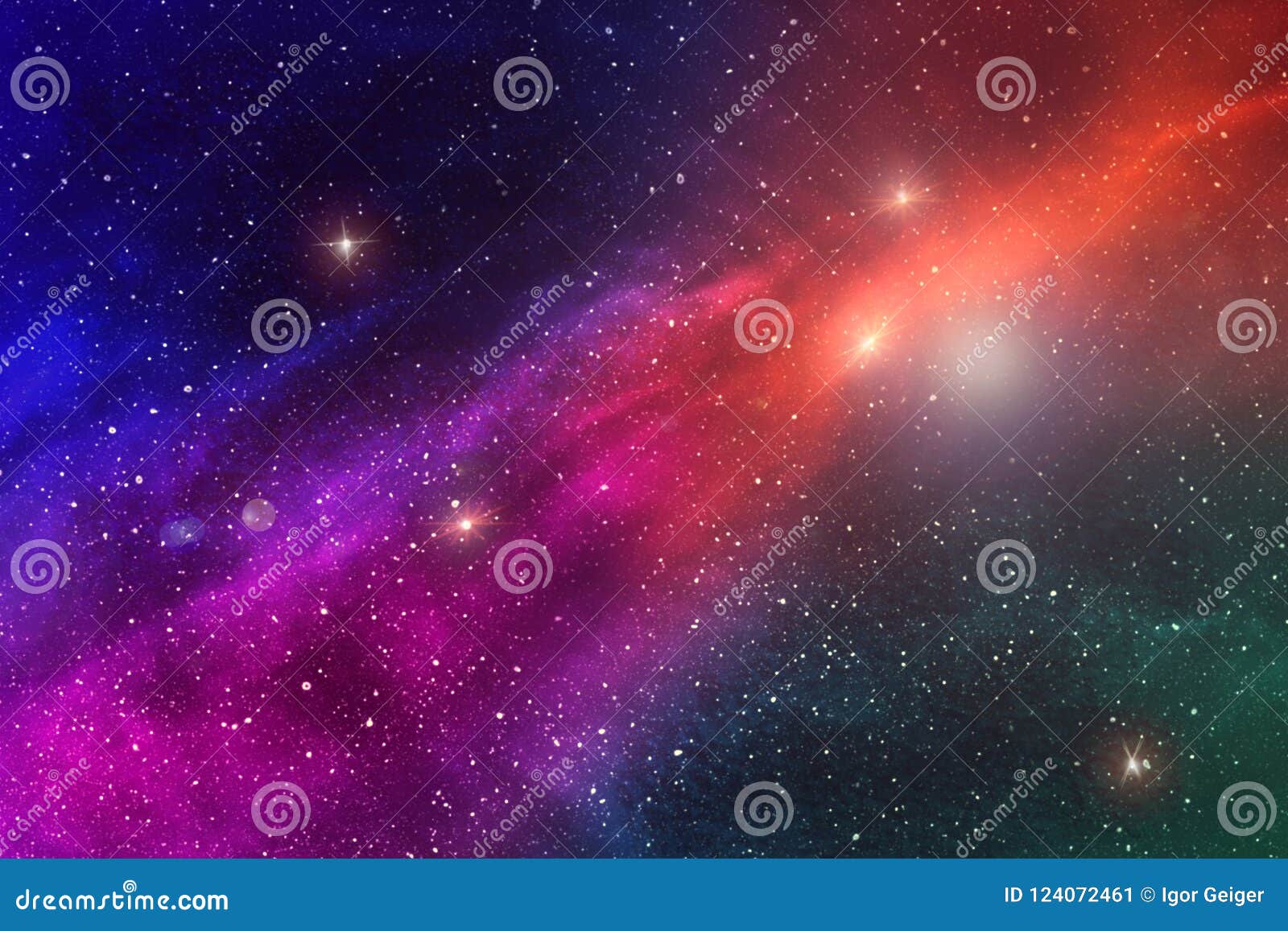Abstract Background Texture of Distant Star Space and Multicolored ...