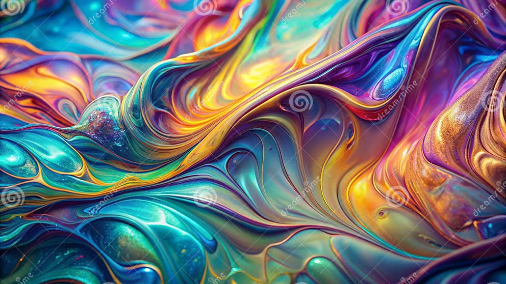 Abstract Background Texture of Iridescent Paints Generative AI Stock ...