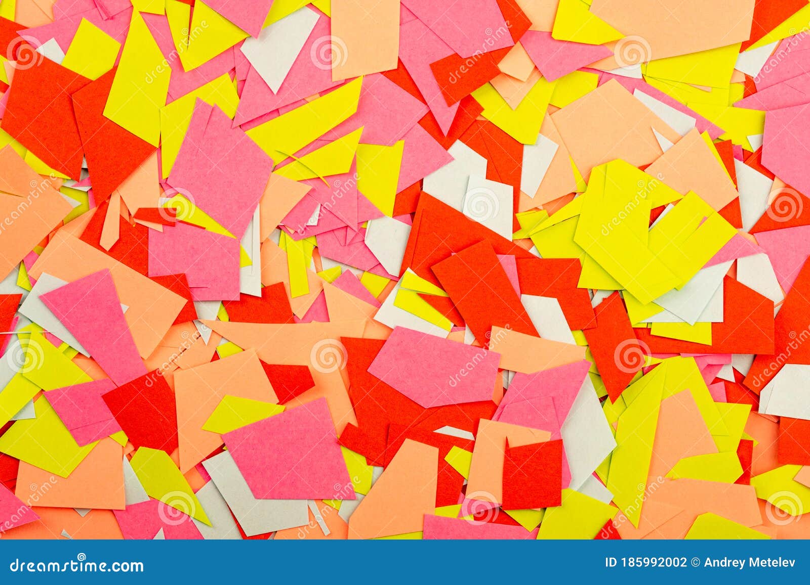 Abstract Background Texture of Multi-colored Paper Cut into Small ...